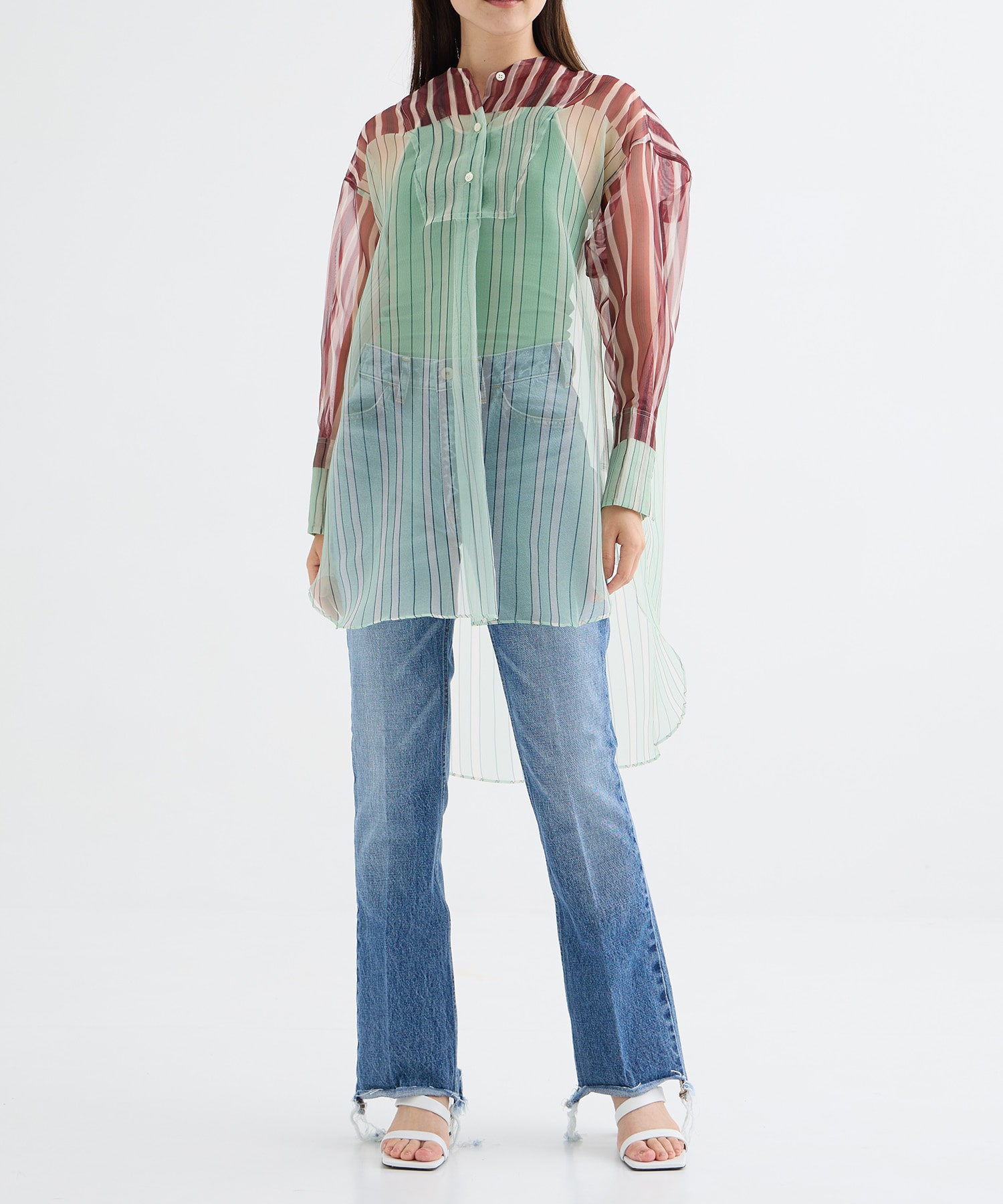 Printed Sheer Pullover(34 STRIPE): : WOMENS｜THE TOKYO ONLINE STORE